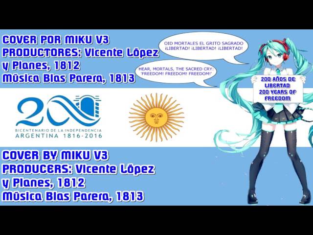 Himno Nacional Argentino Argentinian Anthem Miku V3 Cover