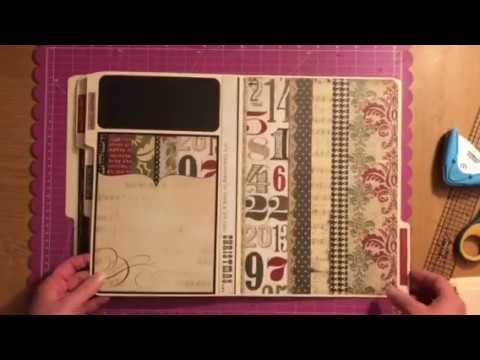 How to make a Christmas file folder album - Part 1 - YouTube