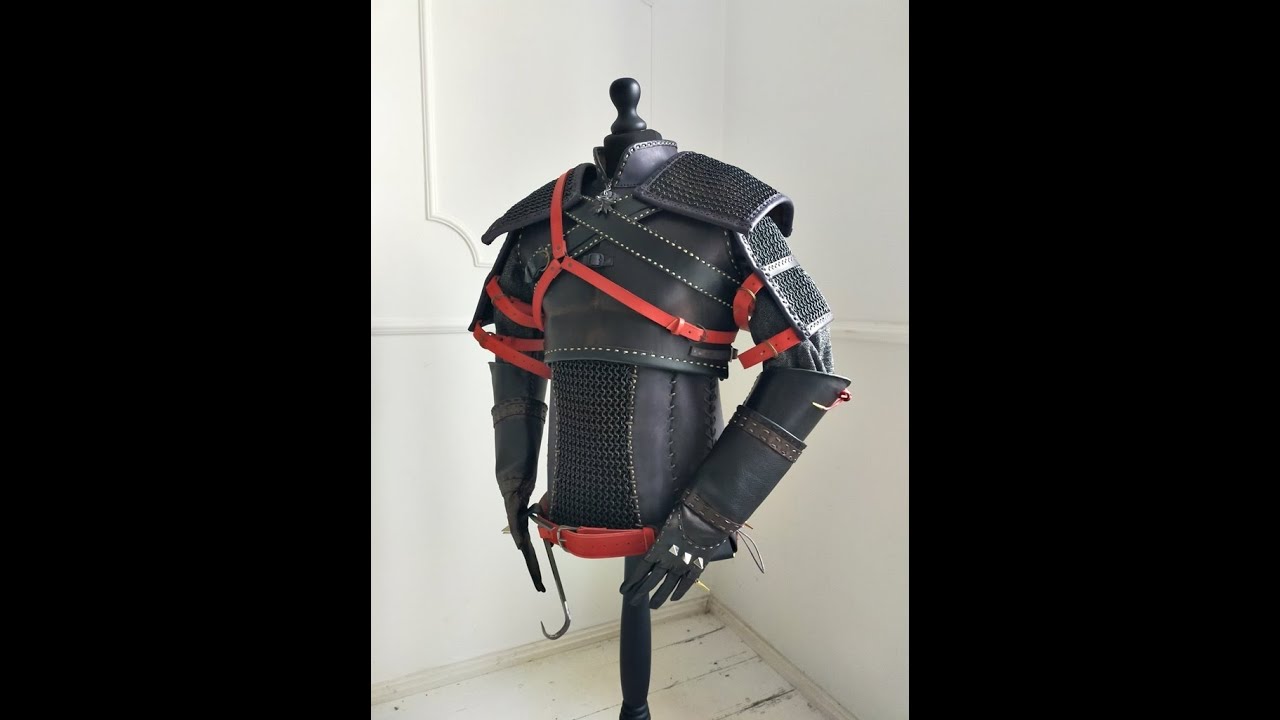 Witcher Cosplay Armor. Real steel & leather. Black & red mod. # ...