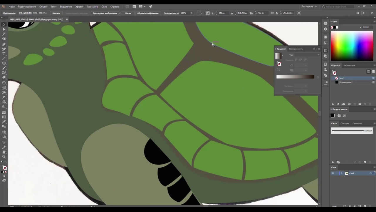 SEA TURTLE in Adobe illustrator /character design / speed art - YouTube