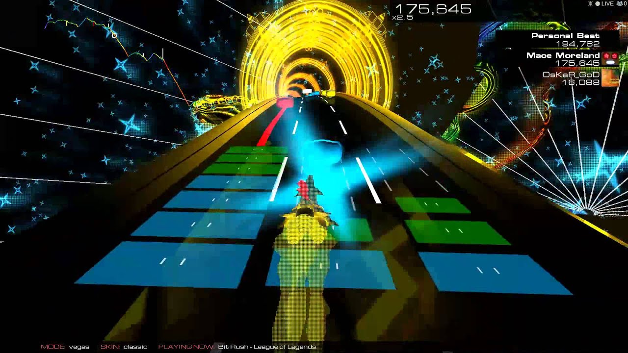 Audiosurf 2 - League of Legends - Bit Rush - Vegas - YouTube