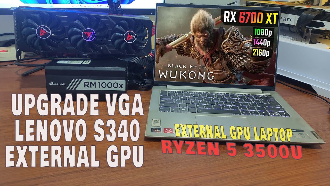 UPGRADE GPU LAPTOP 2025 MODAL 35 RIBU🔥EXTERNAL GPU LAPTOP LENOVO S340 ...