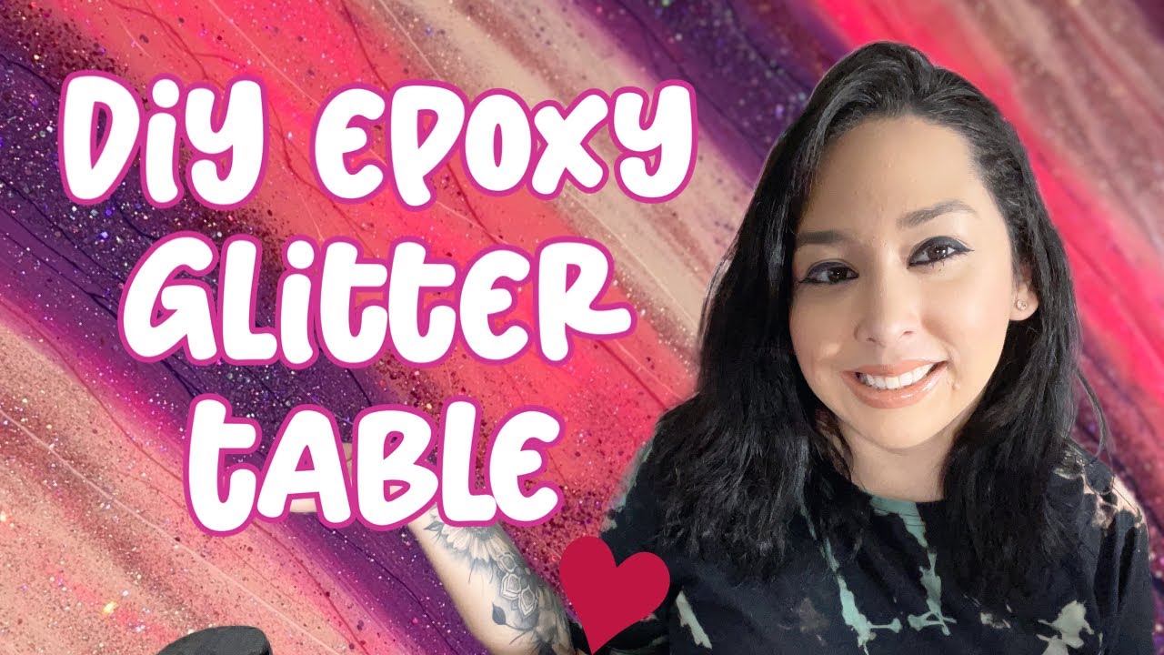 DIY Epoxy Glitter Table - YouTube