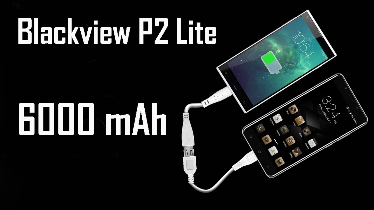 Blackview P2 lite battery test, power bank function, 6000 mAh - YouTube