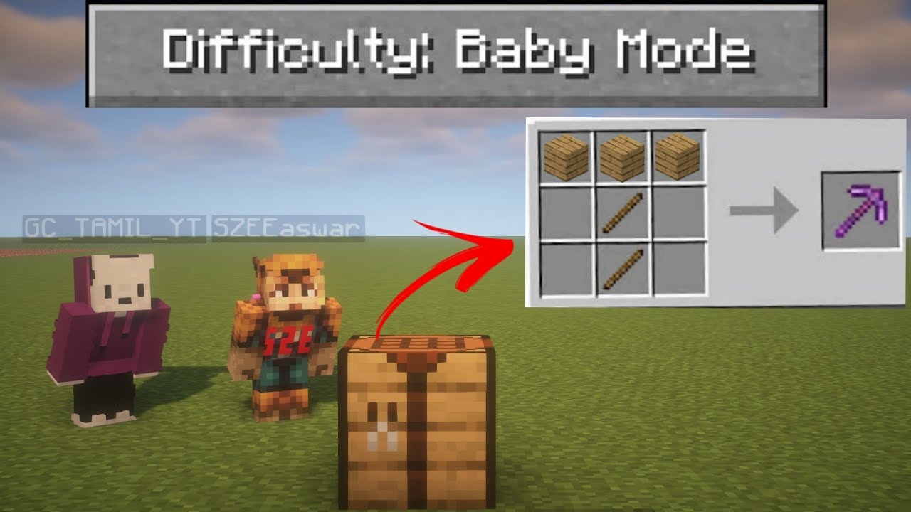 We played Minecraft on "Baby Mode" Difficulty தமிழ் - YouTube