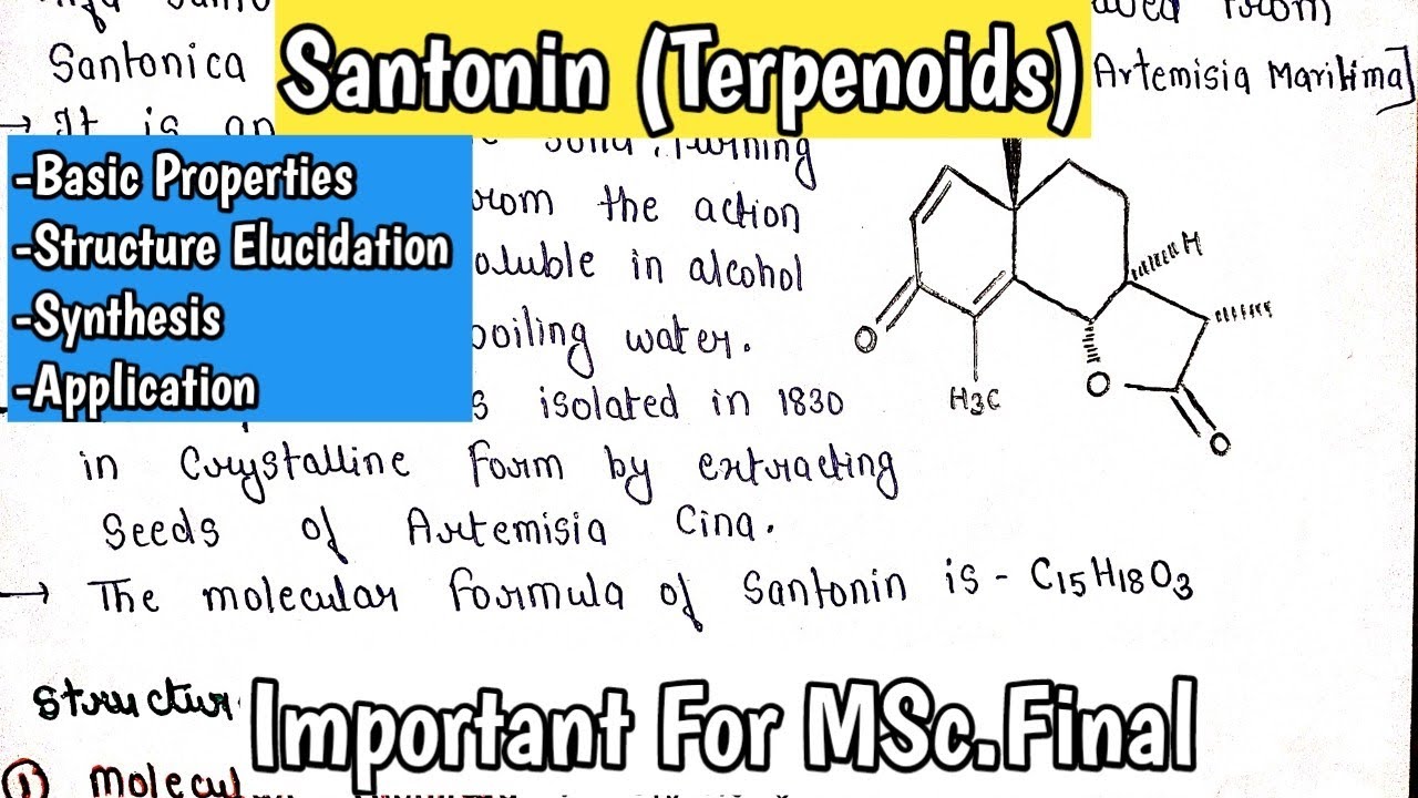 Santonin | Terpenoids Natural Product | Organic Chemistry |Detailed ...