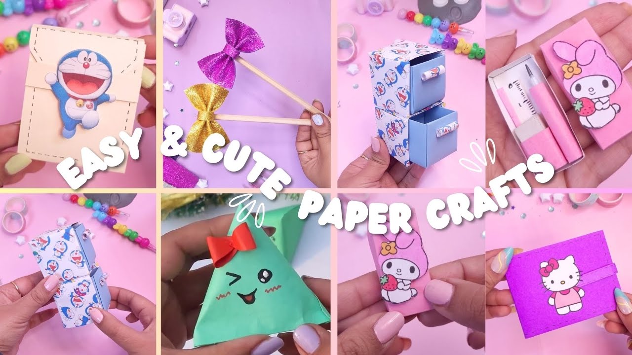 Easy paper craft ideas / Paper crafts DIY / School crafts / Paper ...