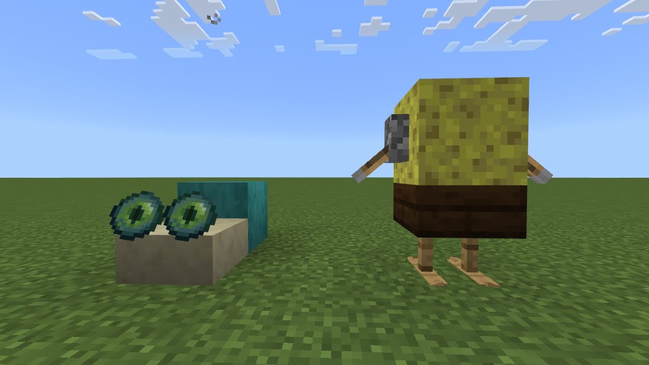 How To Make Spongebob and Gary in Minecraft - YouTube