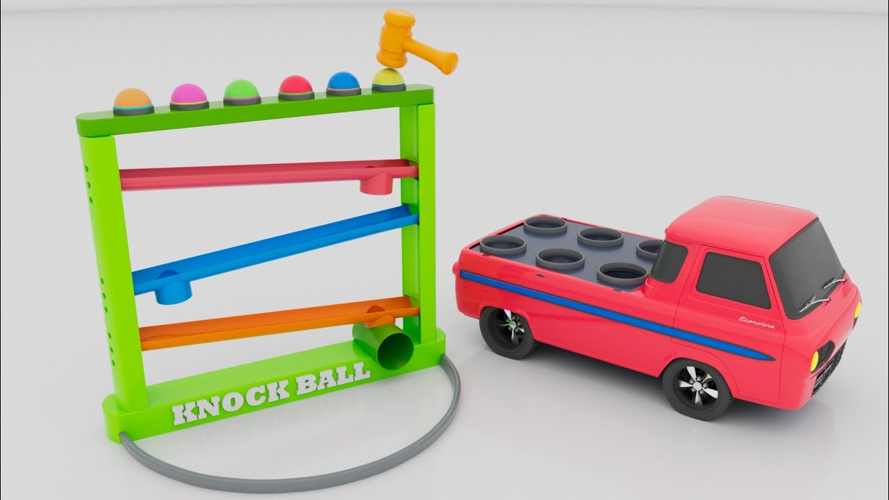 Knock-Ball Game Set with Colour Hammer | Pretend Play For kids - YouTube
