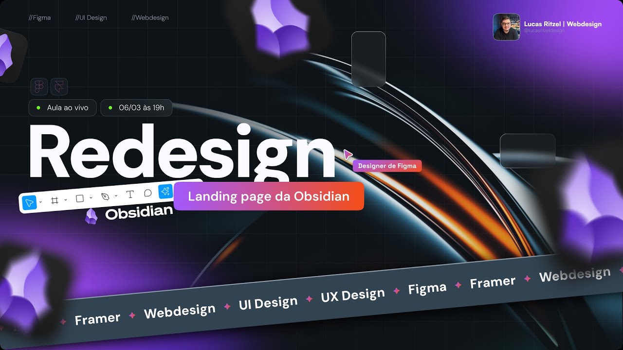 🔥AULA AO VIVO🔥| TUTORIAL: Redesign Landing Page da Obsidian no Figma usando AUTO-LAYOUT | AULA ...
