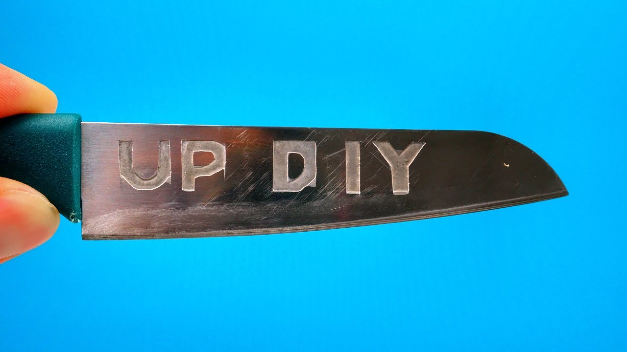 Give your knife a unique mark! || How to engrave metal? - YouTube
