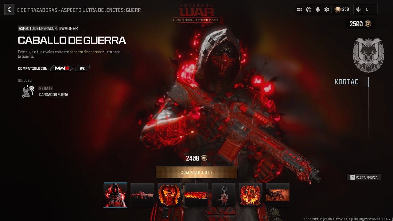Comprando Lote ULTRA SKIN / TRACER PACK: HORSEMEN WAR - CABALLO DE ...