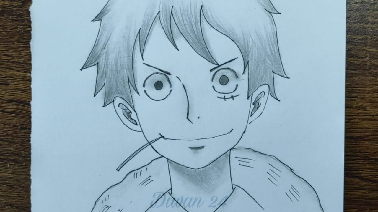 How To Draw Monkey D Luffy (One Piece), Easy For Beginner, Step By Step ...