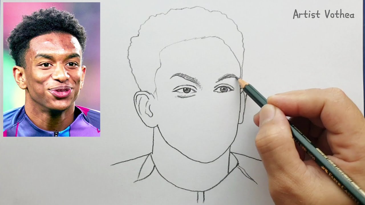 Drawing Alejandro Balde - YouTube