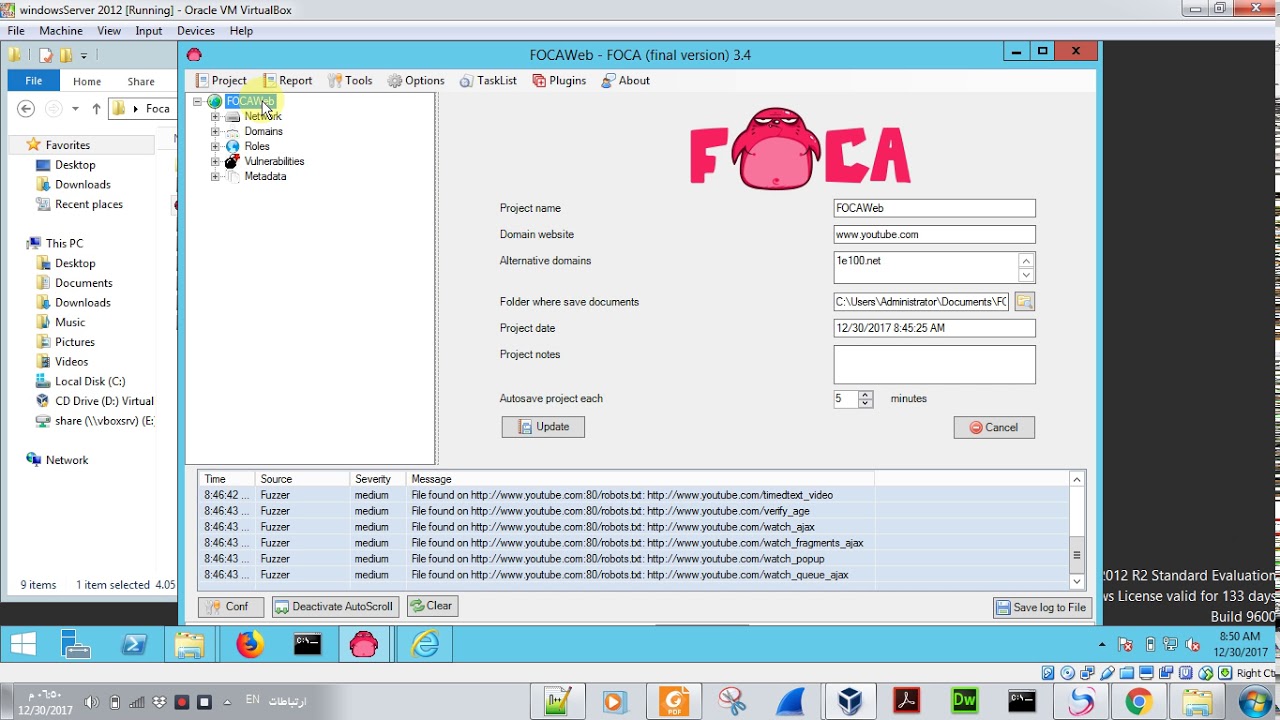Automated Fingerprinting of an Organization Using Foca - YouTube