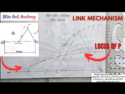 LINK MECHANISM TECHNICAL DRAWING ENGINEERING DRAWING (sample problem 4 ...