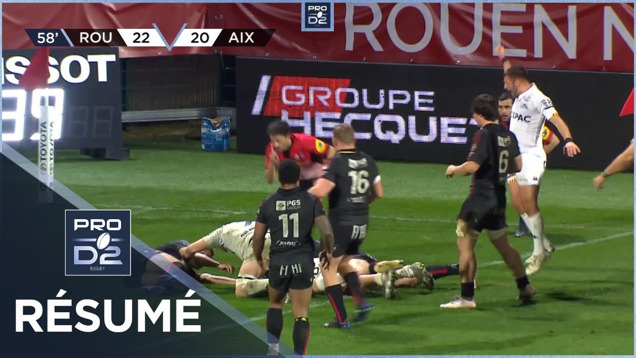 PRO D2 - Résumé Rouen Normandie Rugby-Provence Rugby: 29-29 - J24 ...