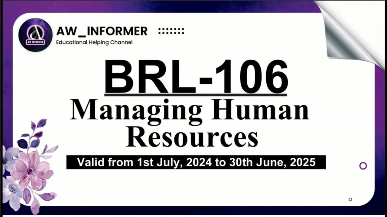 BRL 106 SOLVED ASSIGNMENT 24-25 | BRL 106 SOLVED ASSIGNMENT IN ENGLISH ...