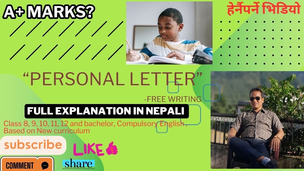 A + Marks? "Personal Letter", Free Writing, for class 8, 9, 10, 11, 12 ...