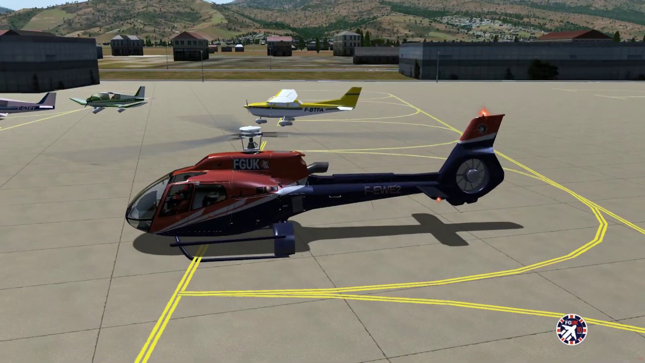 H130. Short hop. LFKG to LFKB, FlightGear 2020.1.2 - YouTube