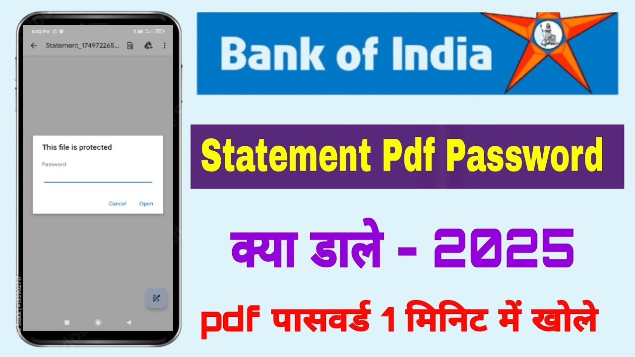 bank of india statement pdf password 2025 | boi account statement pdf ...