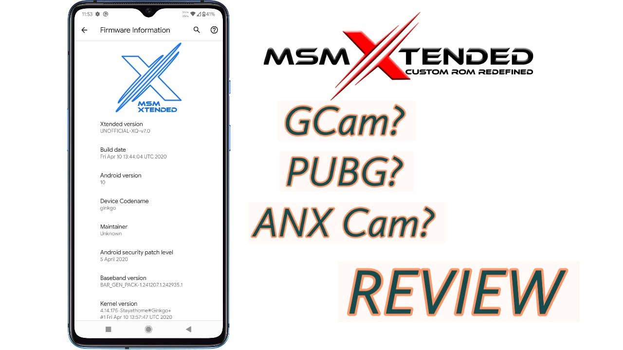 MSM Xtended ROM | Android 10 | Redmi Note 8 | GCam,PUBg ? - YouTube