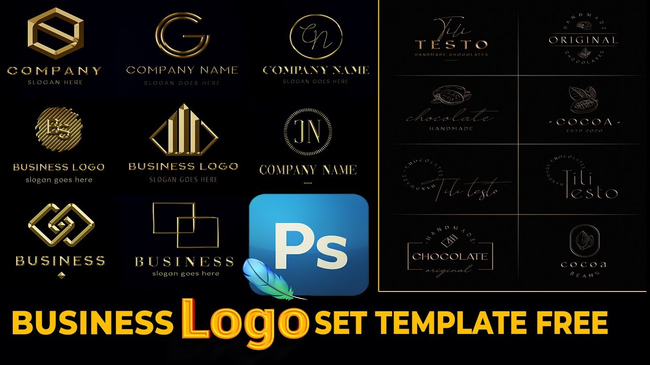 Business Logo Set Template-PSD Free - YouTube