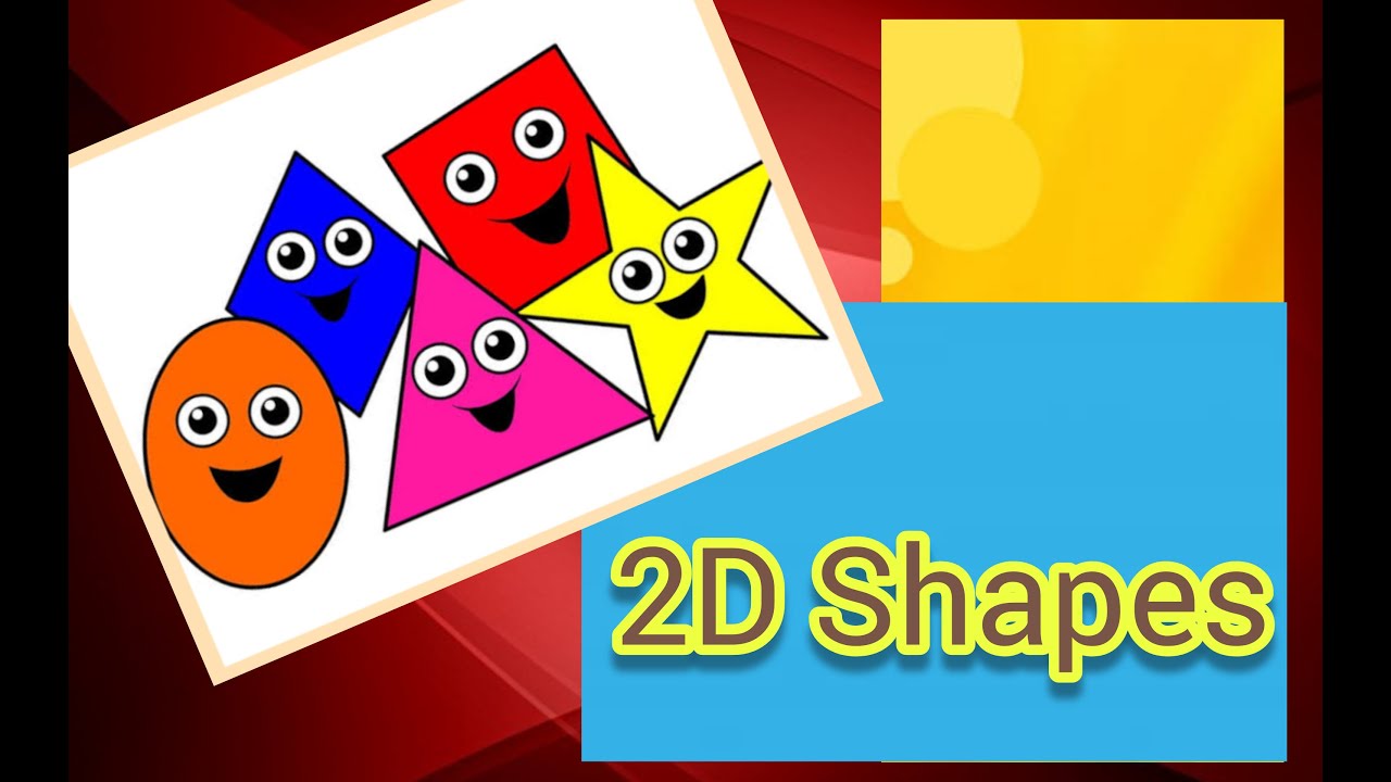 2-D shapes and their names| 2-D shapes for kids| Geometrical shapes for ...