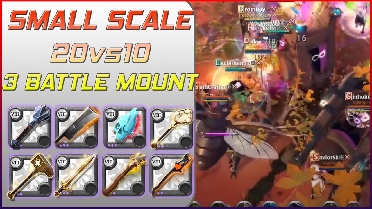 Albion Online | Small Scale 20vs10 3 Battle Mount | Bligth Reambreaker ...