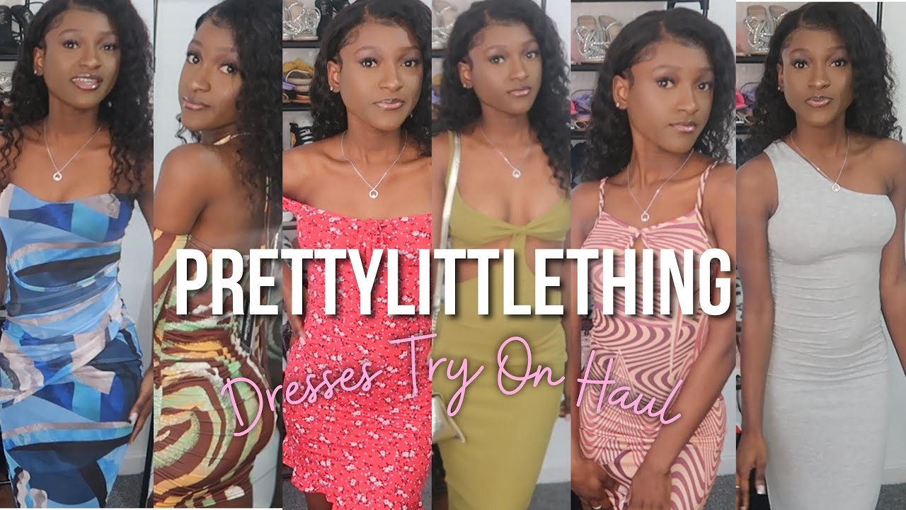 PrettyLittleThing Dresses Try On Haul || £30 PLT Petite Clothing Mini ...