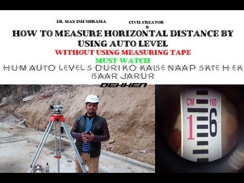 How to measure horizontal distance by using Auto Level | What is Stadia ...