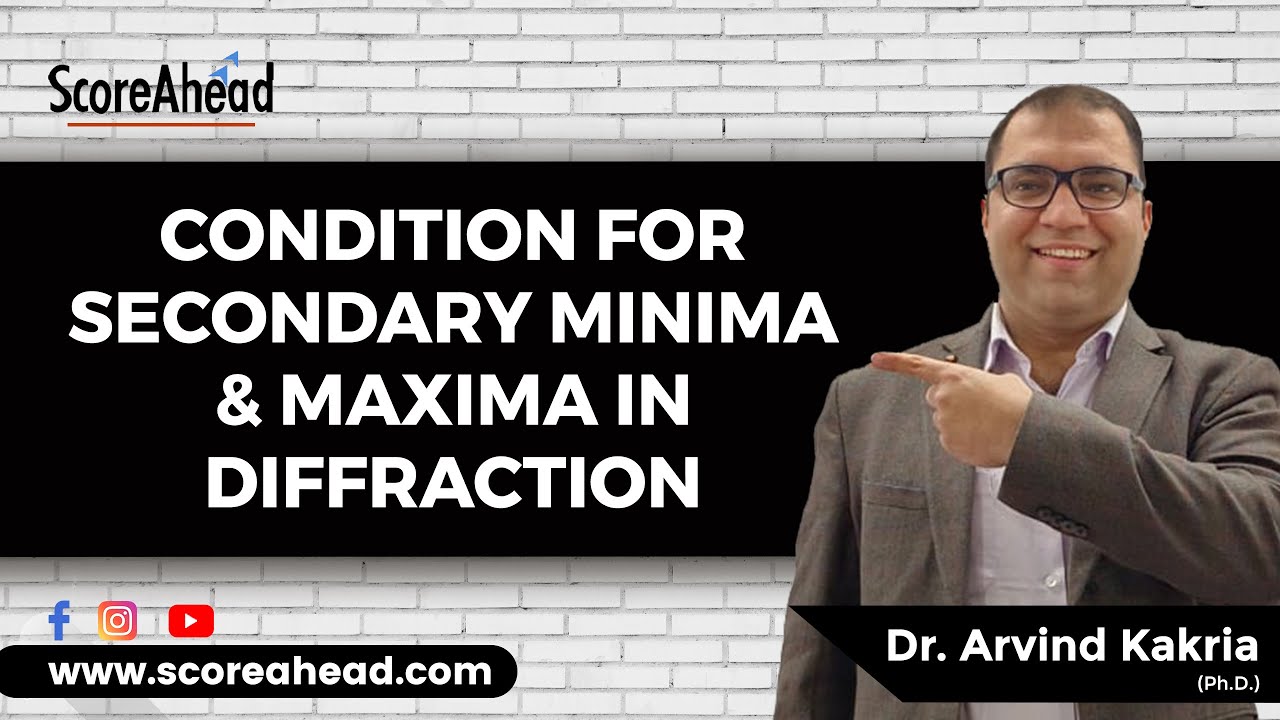 309 Conditions for Secondary Minima & Maxima in diffraction - YouTube