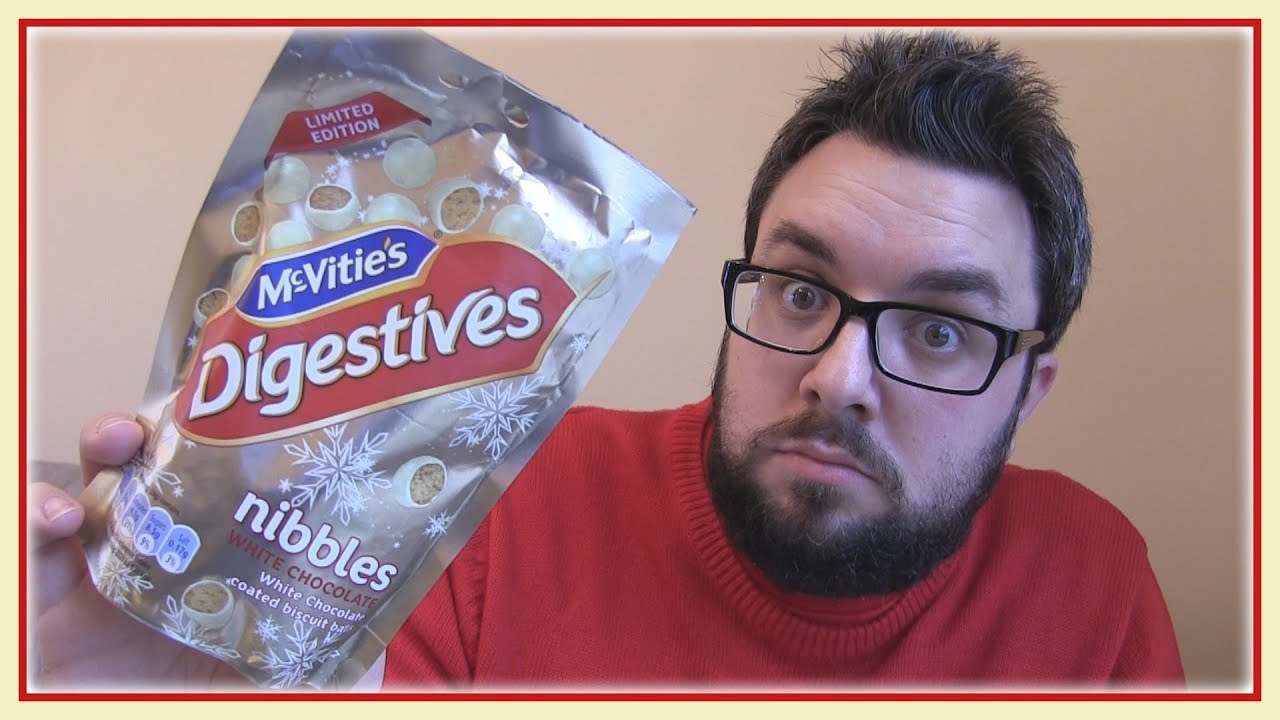 McVities Digestive Nibbles White Chocolate Review - YouTube