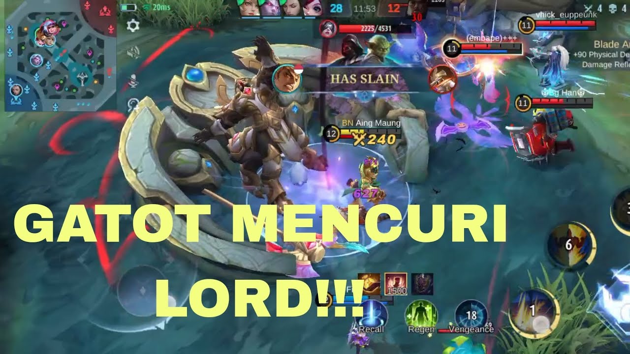 Gatot Epic Mencuri Lord dari Musuh!! - Full Game Play - YouTube
