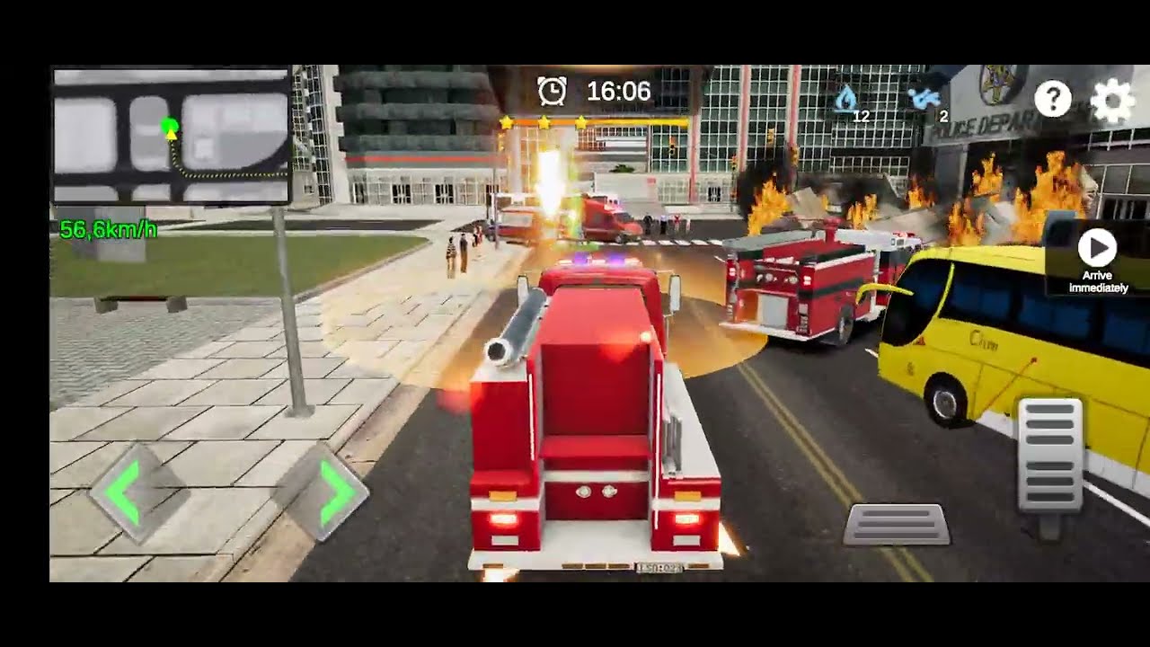 Firefighter 8 Fire on the Roof of the Cars - Real Fire Truck Game ...