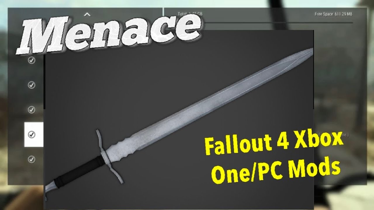 Menace Sword Mod Fallout 4 Xbox One/PC Mods - YouTube