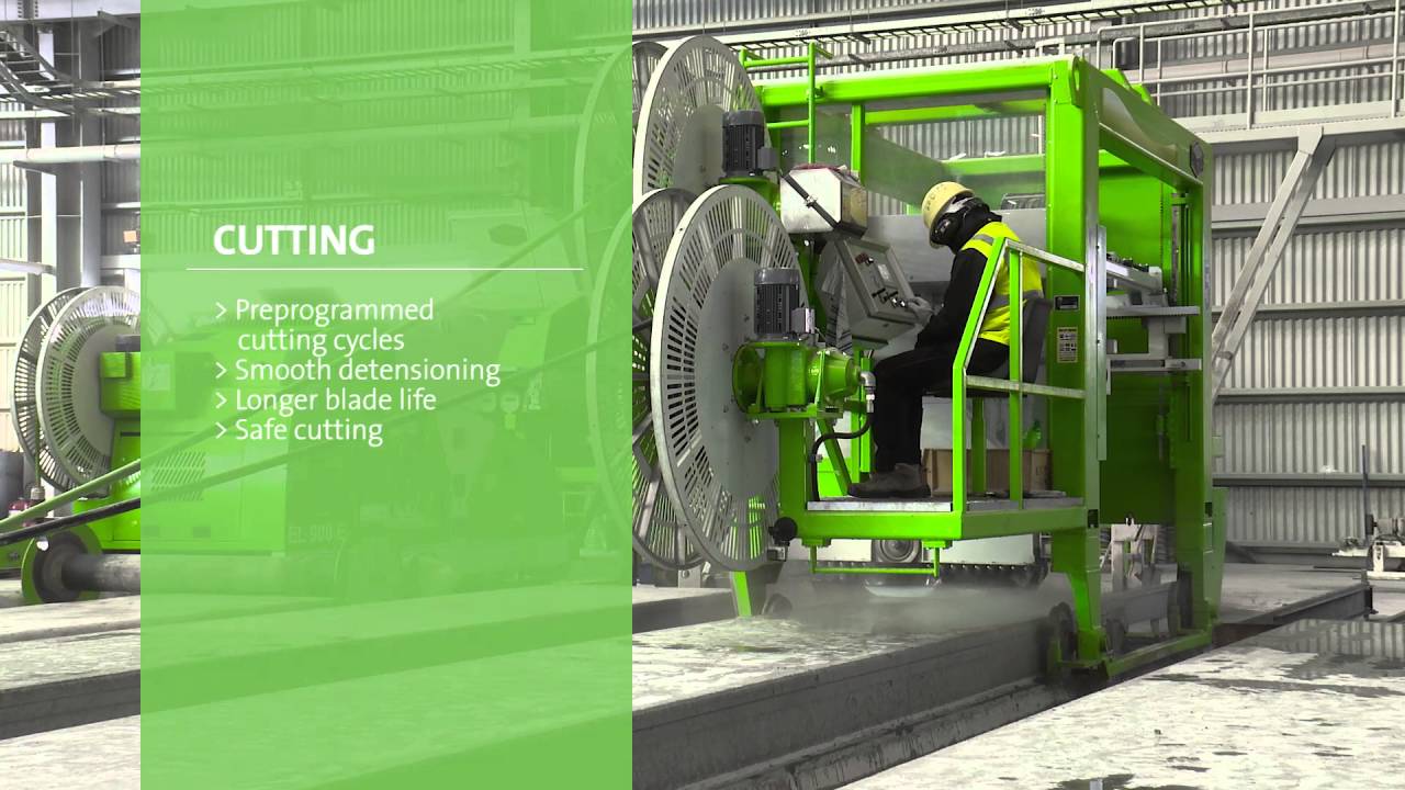 Hollow-core slab production - YouTube