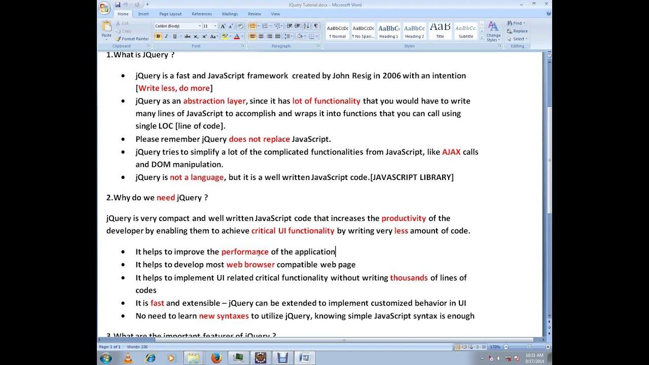 Why Do We Need Jquery Explain Tutorial Youtube