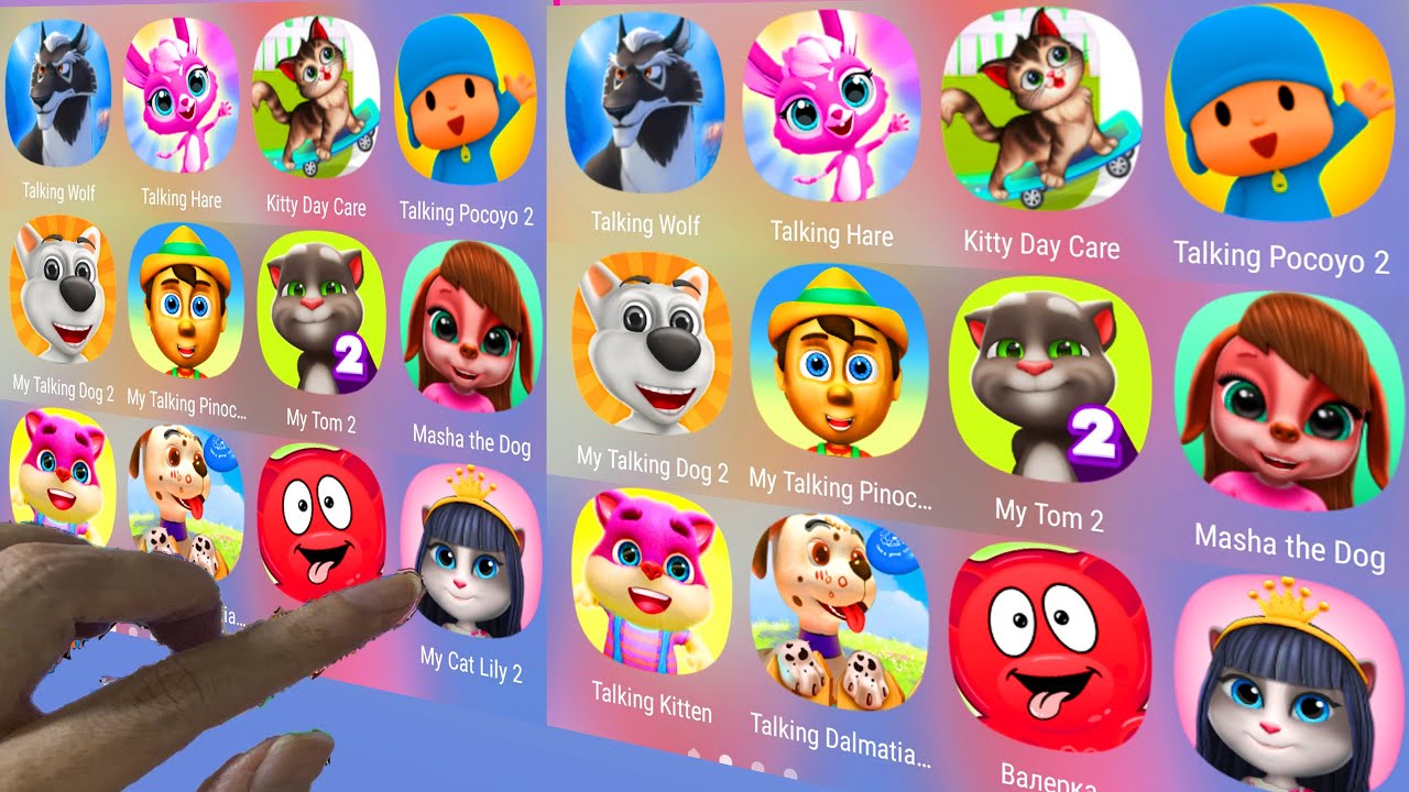 My Talking (Tom 2 + Wolf + Hare + Pocoyo 2 + Dog 2 + Pinocchio + Dog ...