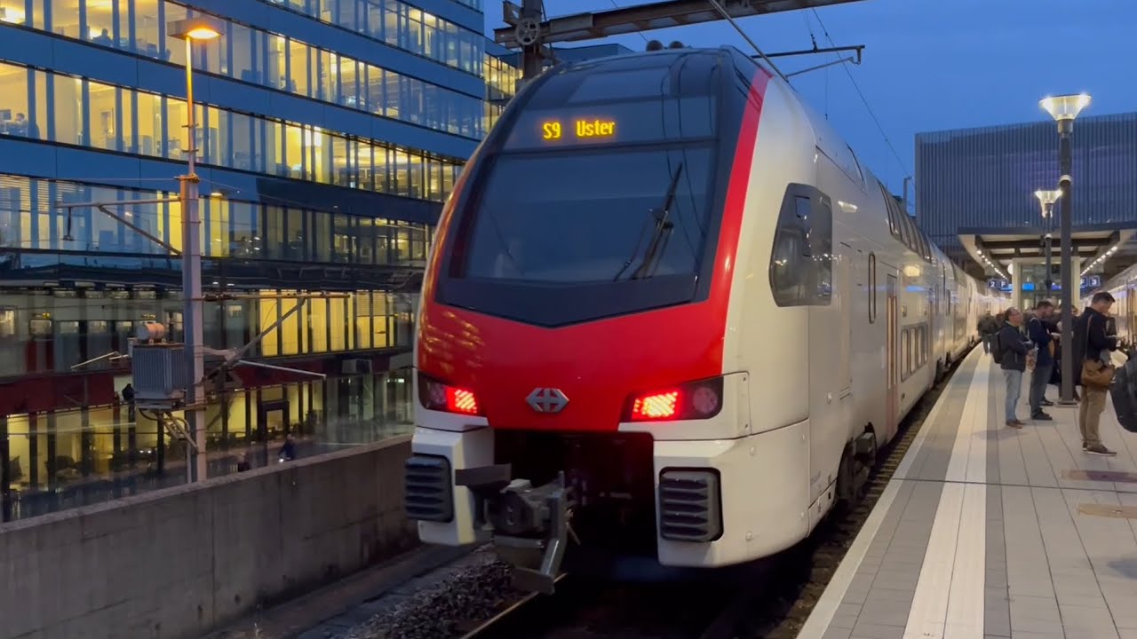 RARE: RIDING THE NEW STADLER KISS SBB RABE512 AS S9 COMMUTER TRAIN FROM ...