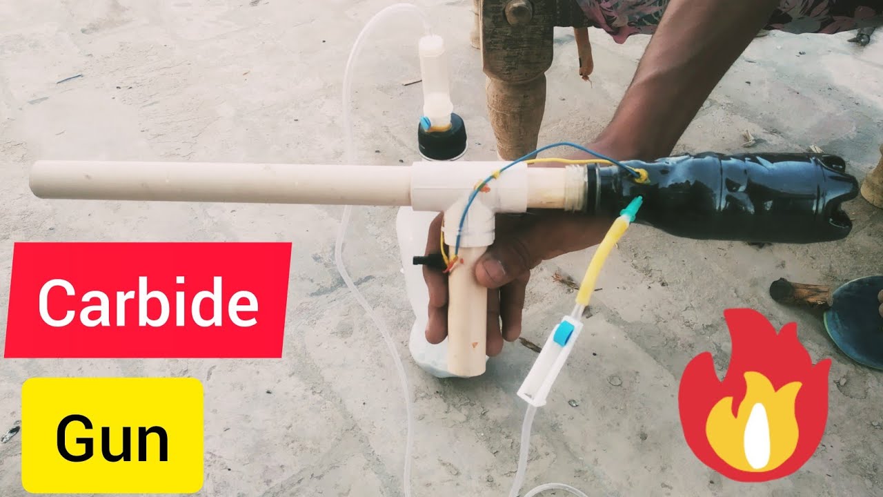 how to make calcium carbide gun । तेज आवाज करने वाली बंदूक कैसे बनाए ...