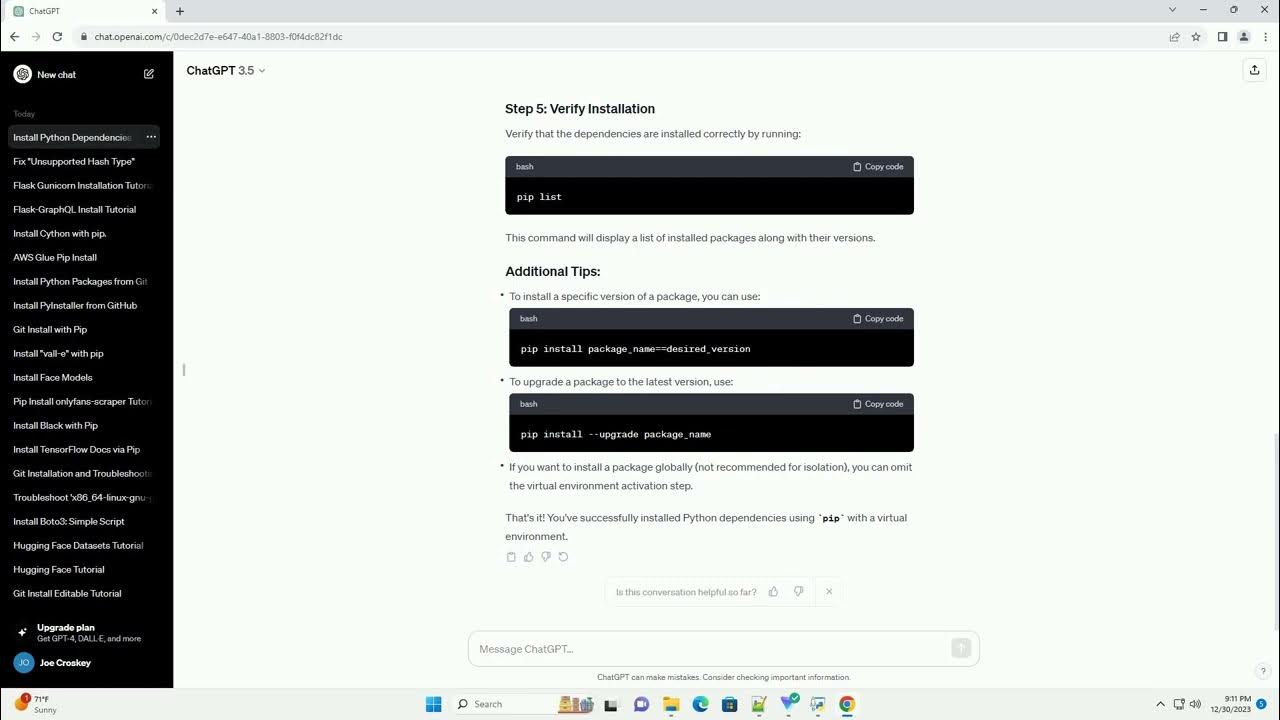 how to install all dependencies pip - YouTube