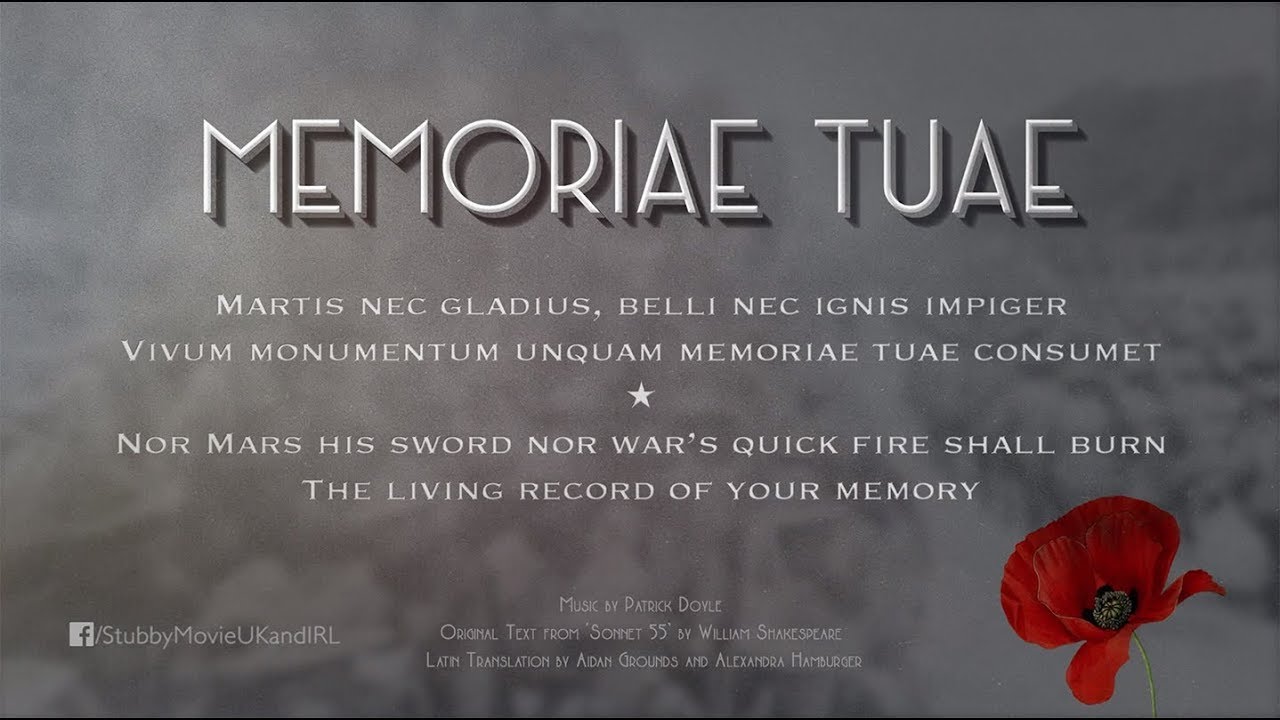 SGT. STUBBY Armistice Day 2018 | "Memoriae Tuae" - YouTube