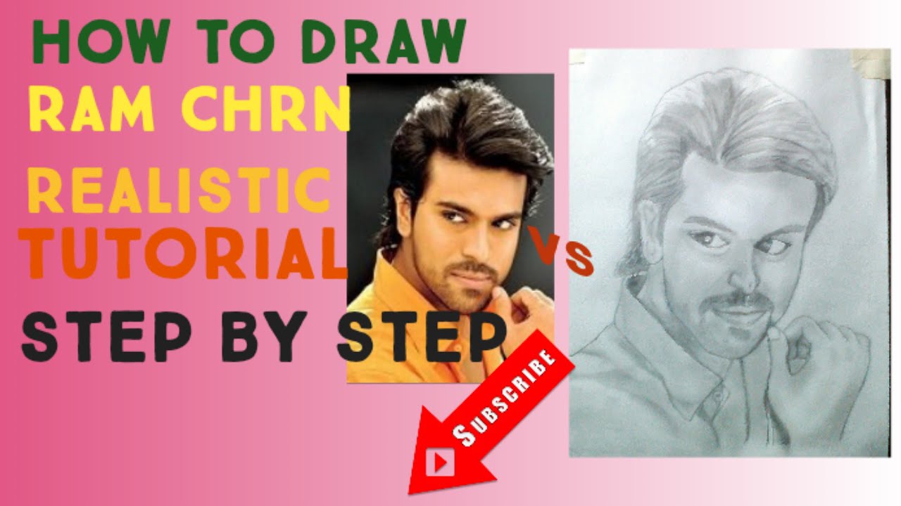 how to draw ram charan - YouTube