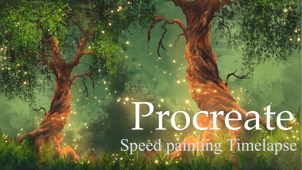 Enchanted Tree Painting on Procreate | Timelapse/ Art Process - YouTube