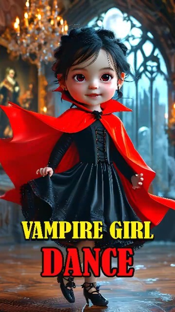 Vampire Girl Dance | Cute Little Girl dancing on Halloween Party # ...
