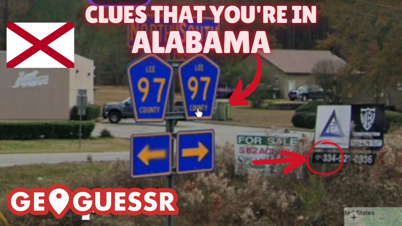 How do I know what US STATE I am in? 5 clues for ALABAMA + GeoGuessr ...