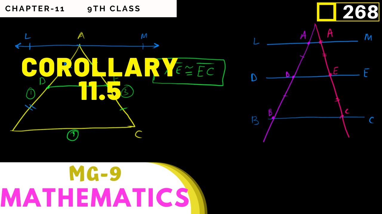 MG-9 Episode#268 | Corollary#11.5 explain in detail | Chapter#11 9th ...