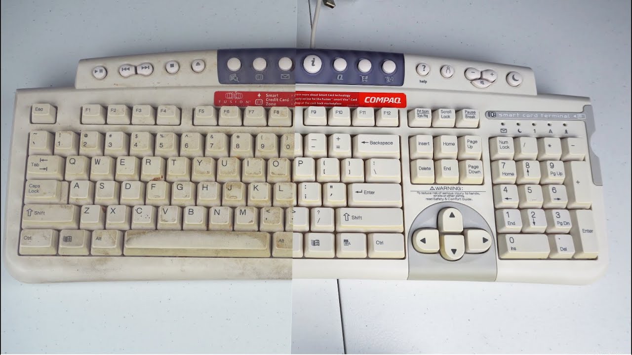 Retro Compaq Keyboard Restoration | Start to Finish - YouTube