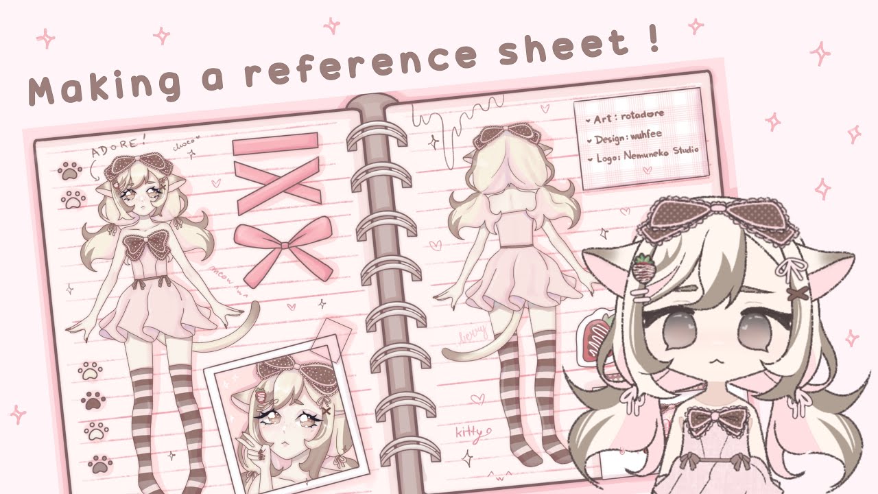 Making a Reference Sheet .ᐟ.ᐟ speedpaint + chat - YouTube